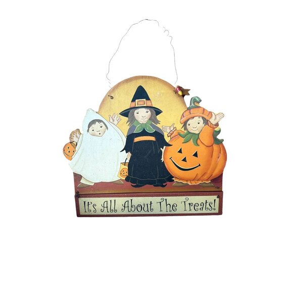 Unbranded | Holiday | Halloween Hanging Wall Art Sign With Kids Pumpkin ...